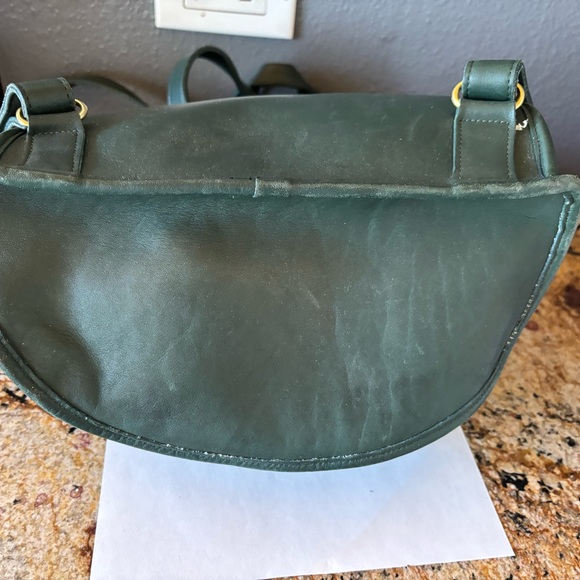 Coach | Bags | Coach Preowned Vintage Rare Bottle Green Rucksack ...